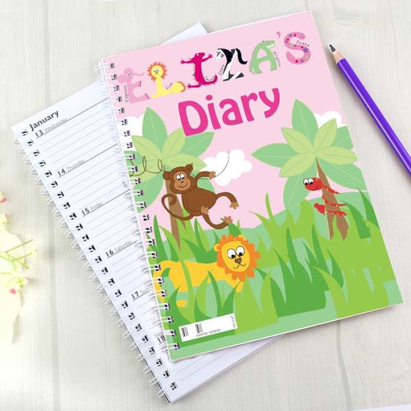 Girls Animal Alphabet A5 Diary | SpecialMoment.co.uk