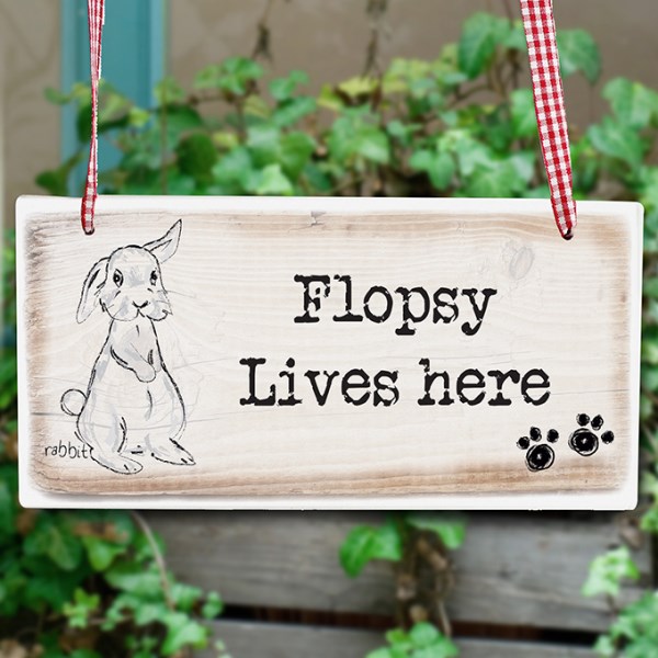 Rabbit Wooden Sign | SpecialMoment.co.uk