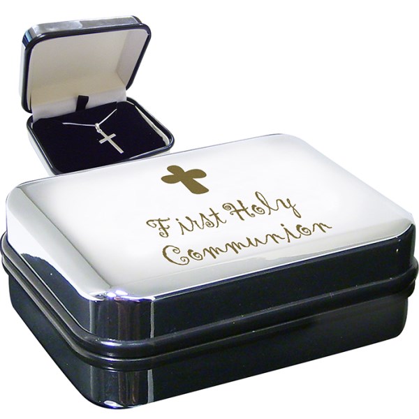 1st Holy Communion Cross Necklace With Box | SpecialMoment.co.uk