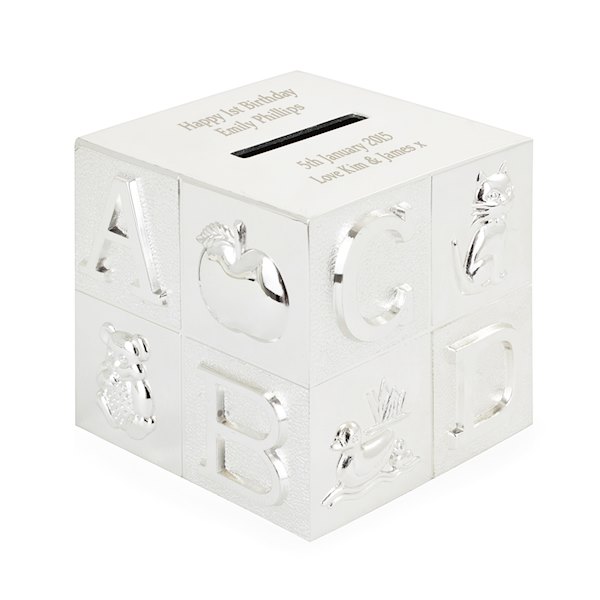 Personalised Engraved ABC Money Box | SpecialMoment.co.uk