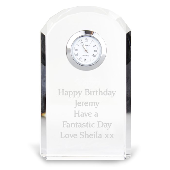 Personalised Crystal Clock | SpecialMoment.co.uk
