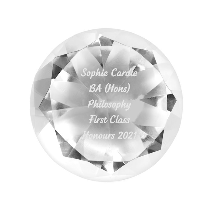 Personalised Diamond Paperweight | SpecialMoment.co.uk