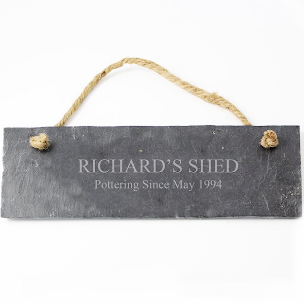 Personalised Engraved Hanging Slate Plaque Sign | SpecialMoment.co.uk