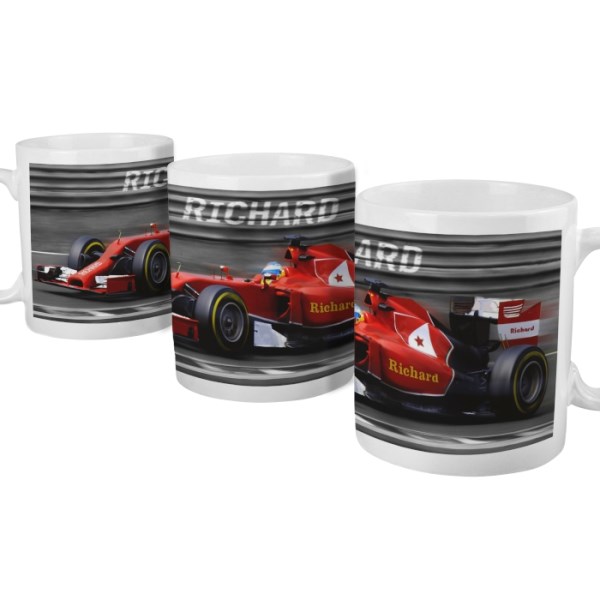 Personalised Formula 1 Mug | SpecialMoment.co.uk
