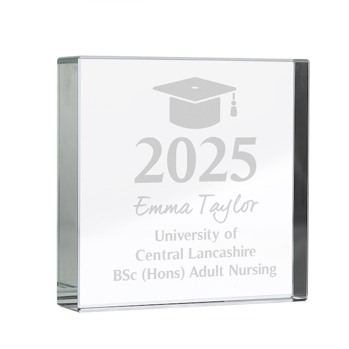 Personalised Graduation Crystal Token | SpecialMoment.co.uk