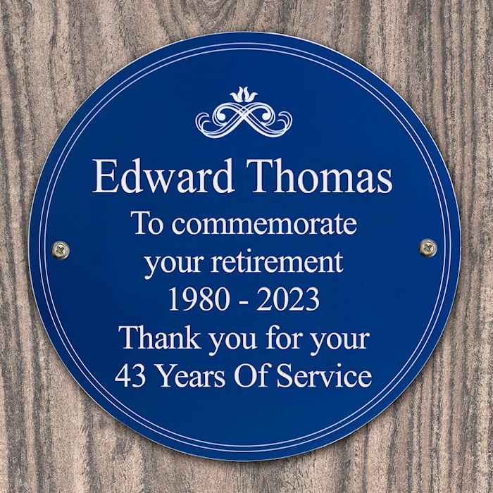 Personalised Blue Heritage Plaque | SpecialMoment.co.uk