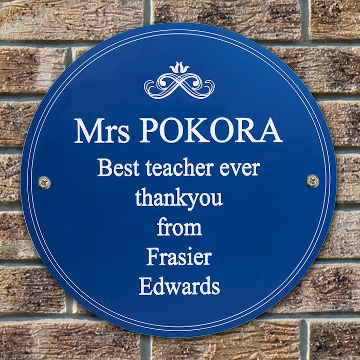 Personalised Blue Heritage Plaque | SpecialMoment.co.uk