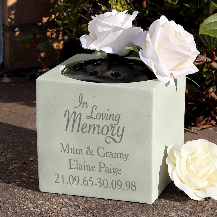 Personalised In Loving Memory Memorial Vase | SpecialMoment.co.uk