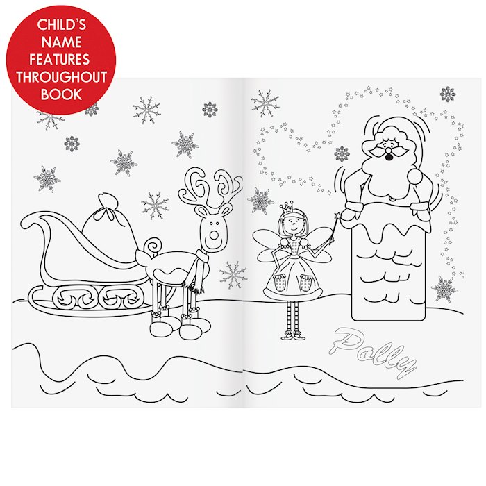Personalised 'It's Christmas' Fairy Colouring Book | SpecialMoment.co.uk