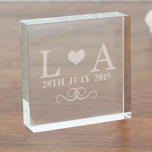 Personalised Monogram Crystal Token | SpecialMoment.co.uk