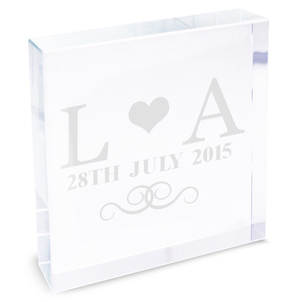 Personalised Monogram Crystal Token | SpecialMoment.co.uk