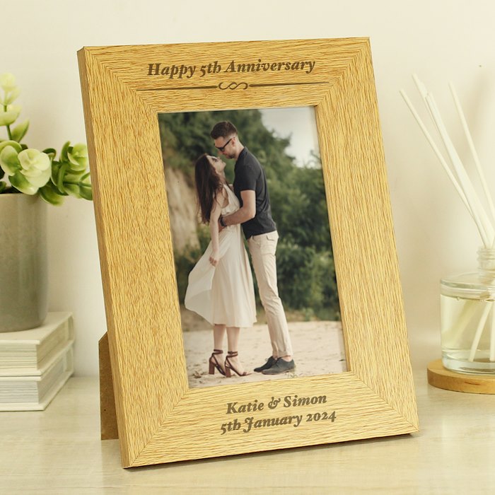 Personalised Oak Finish 4x6 Formal Portrait Photo Frame | SpecialMoment ...