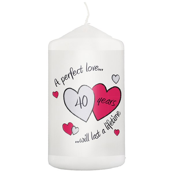 Perfect Love Ruby Pillar Candle | SpecialMoment.co.uk