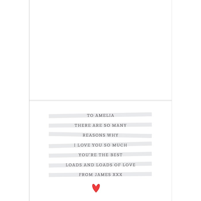 Personalised 5 Reasons Why Card | SpecialMoment.co.uk