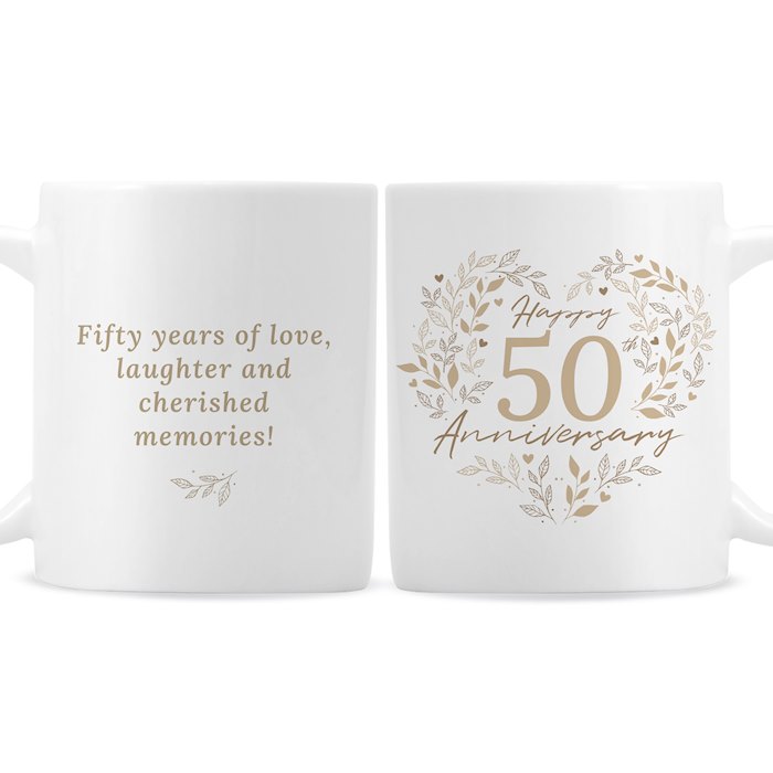Personalised 50th Golden Wedding Anniversary Mug | SpecialMoment.co.uk