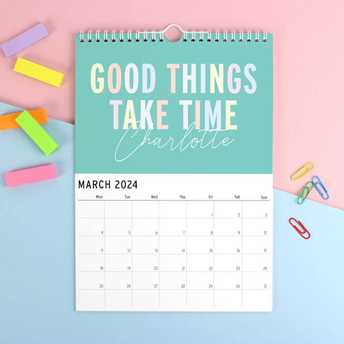 Personalised A4 Motivational Quotes Calendar | SpecialMoment.co.uk