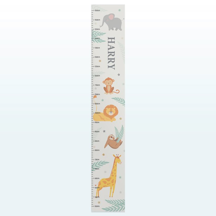 Height Chart For Adults Personalised Animal Height Chart - Vinyl Growth ...