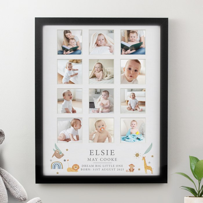 Personalised Animals Black Multi Photo Frame | SpecialMoment.co.uk
