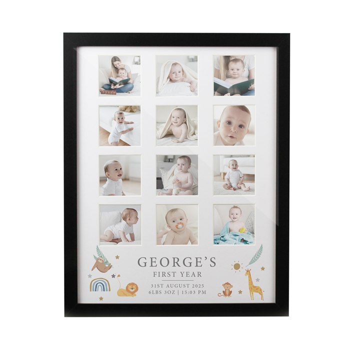 Personalised Animals Black Multi Photo Frame | SpecialMoment.co.uk