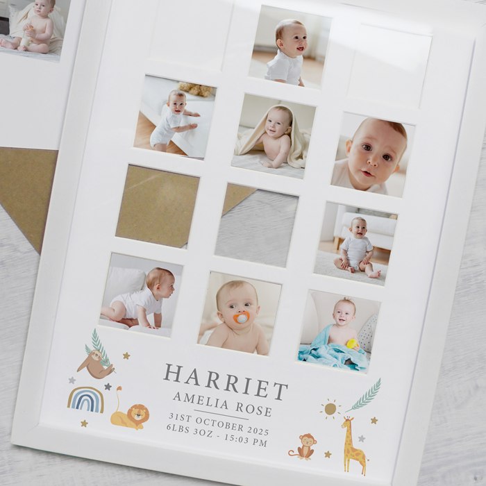 Personalised Animals White Multi Photo Frame | SpecialMoment.co.uk