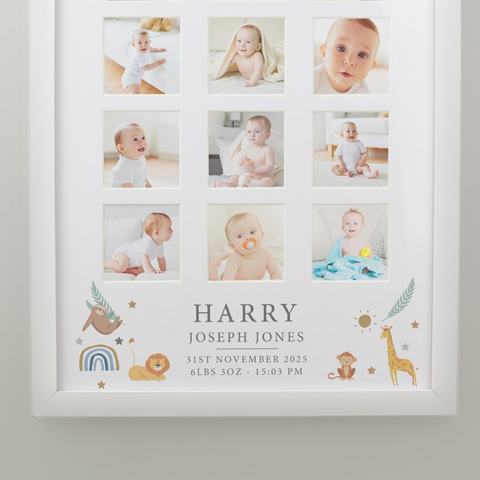 Personalised Animals White Multi Photo Frame | SpecialMoment.co.uk