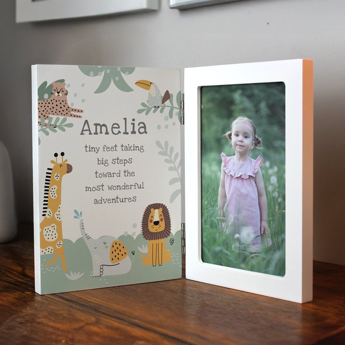 Personalised Animals Wooden Hinged 6x4 Photo Frame | SpecialMoment.co.uk