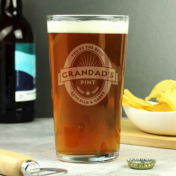 Personalised Beer Label Pint Glass | SpecialMoment.co.uk