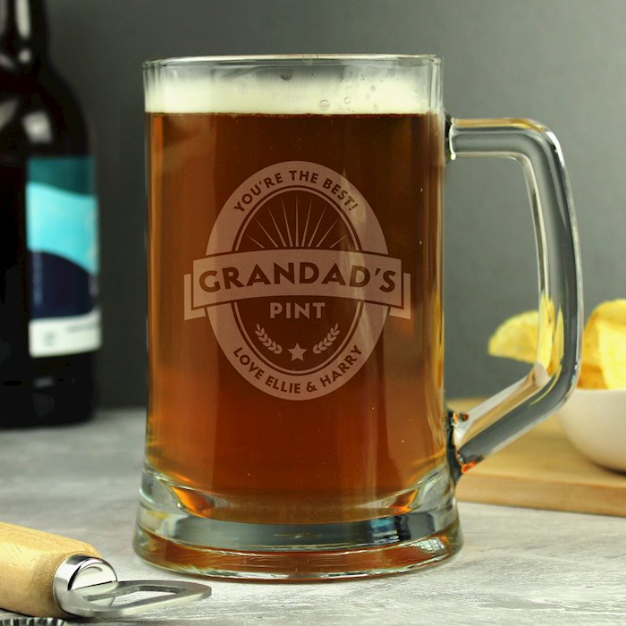 Personalised Beer Label Pint Stern Tankard | SpecialMoment.co.uk