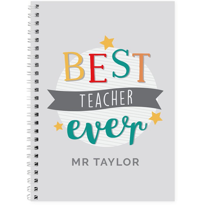 Personalised 'Best Teacher Ever' A5 Notebook | SpecialMoment.co.uk
