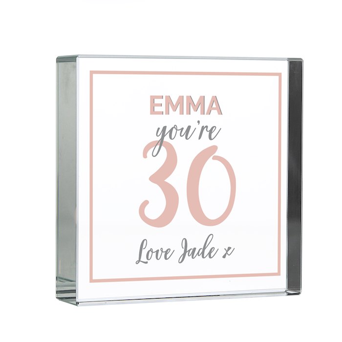 Personalised Birthday Rose Gold Crystal Token | SpecialMoment.co.uk