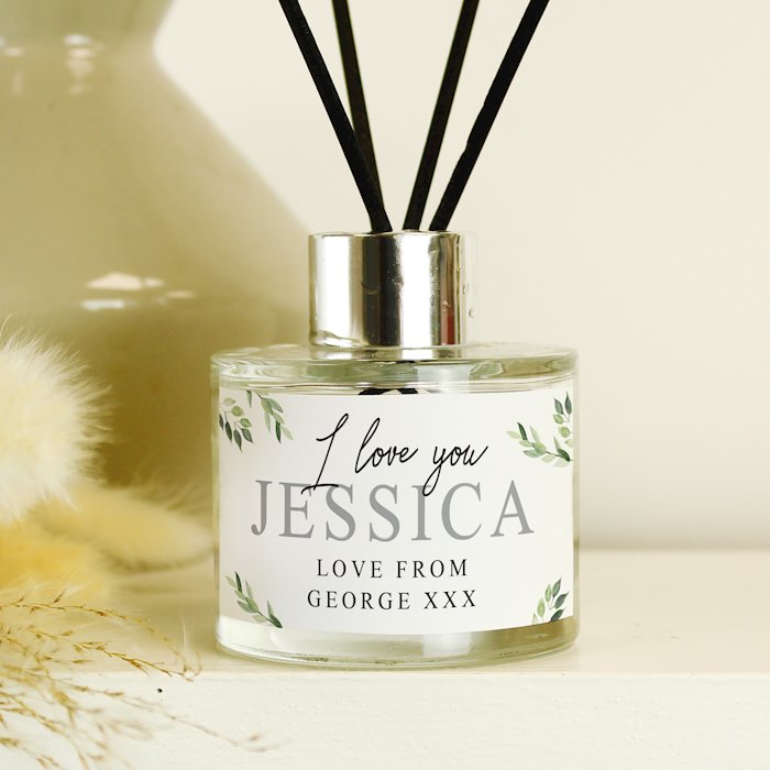 Personalised Botanical Reed Diffuser | SpecialMoment.co.uk
