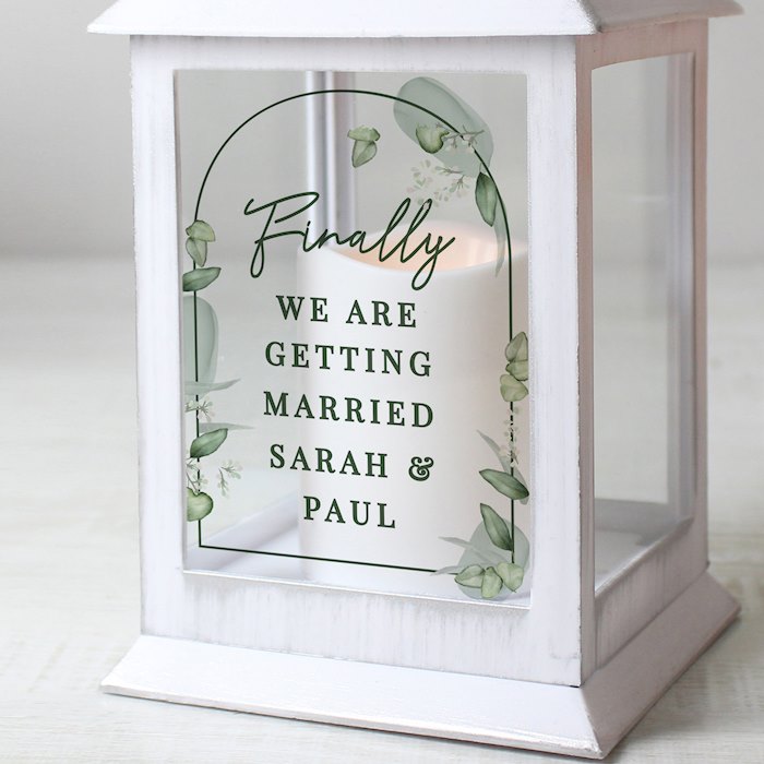 Personalised Botanical Wedding Lantern | SpecialMoment.co.uk