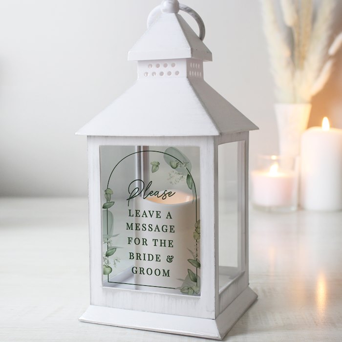 Personalised Botanical Wedding Lantern | SpecialMoment.co.uk