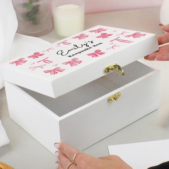Personalised Bow Storage Box | SpecialMoment.co.uk