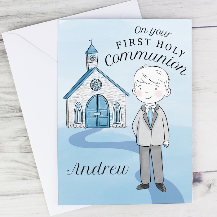 Personalised Boys First Holy Communion Card | SpecialMoment.co.uk