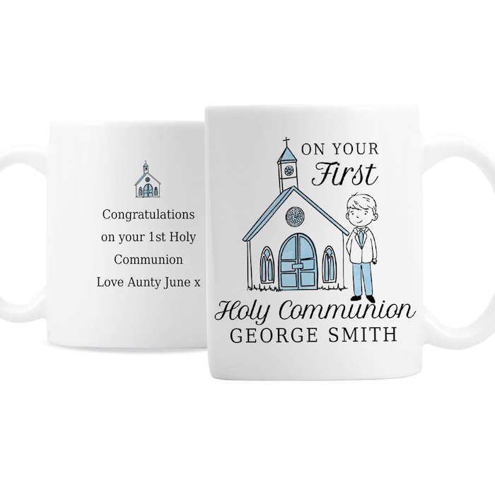 Personalised Boys First Holy Communion Mug | SpecialMoment.co.uk