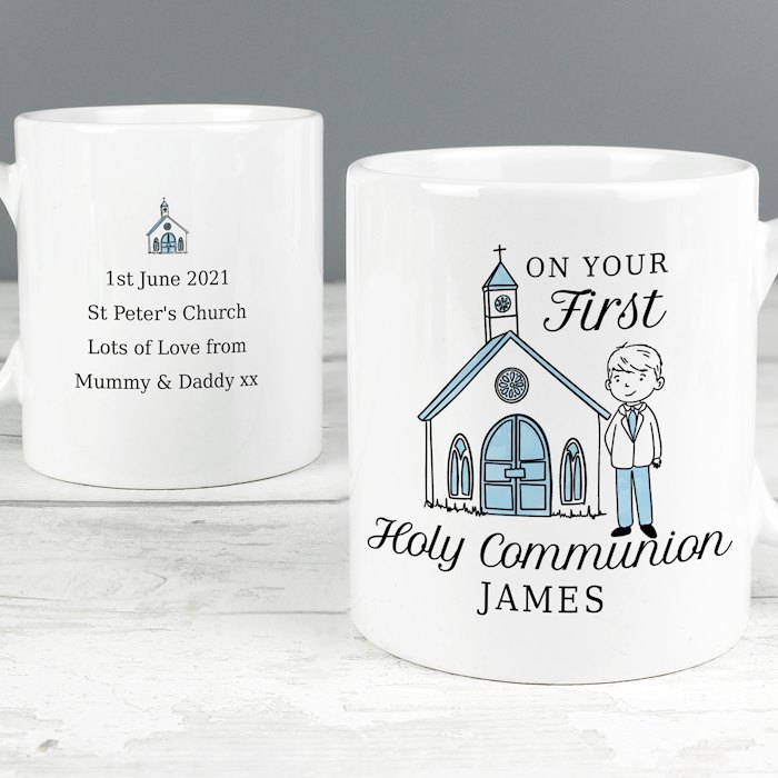 Personalised Boys First Holy Communion Mug | SpecialMoment.co.uk
