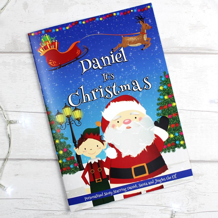Personalised BOYS "It's Christmas" Softback Story Booklet, Featuring ...