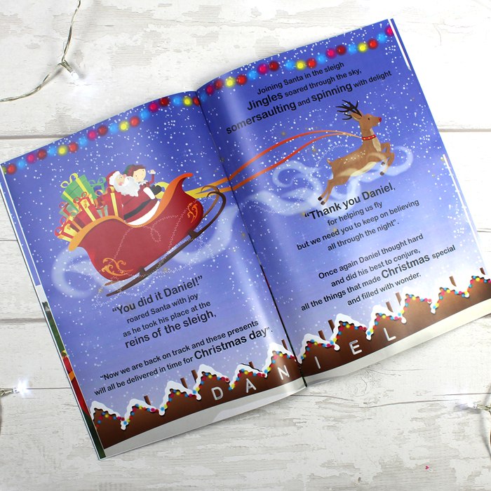 Personalised BOYS "It's Christmas" Softback Story Booklet, Featuring ...