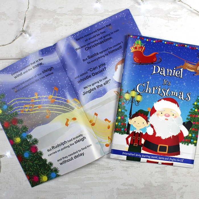 Personalised BOYS "It's Christmas" Softback Story Booklet, Featuring ...