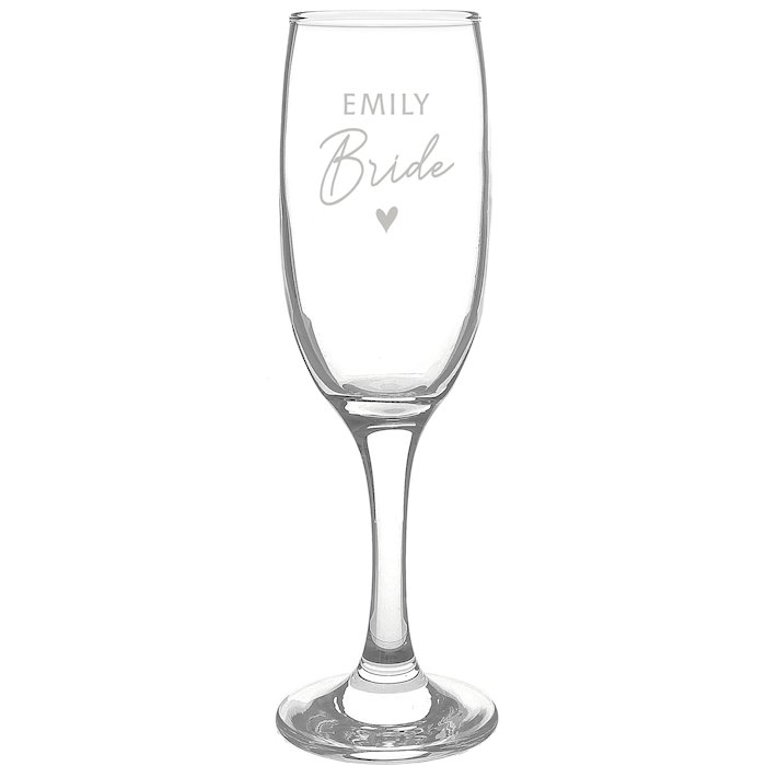 Personalised Bride Flute Glass | SpecialMoment.co.uk
