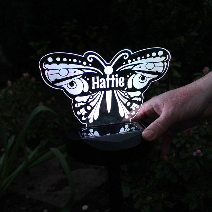 Personalised Butterfly Solar Light | SpecialMoment.co.uk