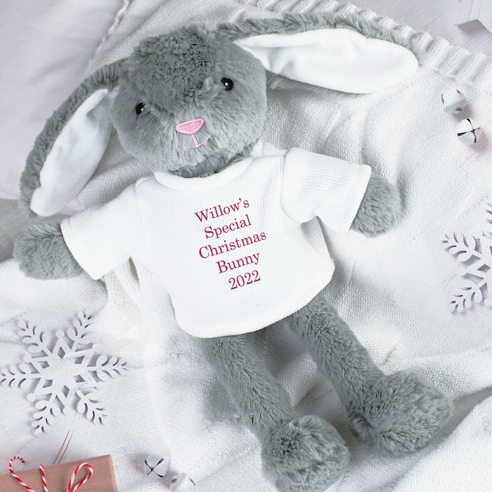Personalised Christmas Bunny Rabbit - Red | SpecialMoment.co.uk