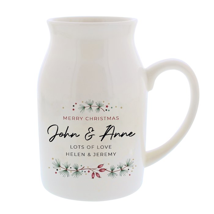 Personalised Christmas Flower Jug | SpecialMoment.co.uk