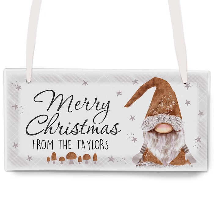 Personalised Christmas Gonk Wooden Sign | SpecialMoment.co.uk