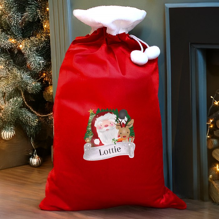 Personalised Christmas Red Santa Sack | SpecialMoment.co.uk