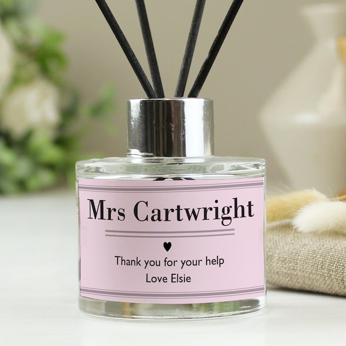 Personalised Classic Pink Reed Diffuser | SpecialMoment.co.uk