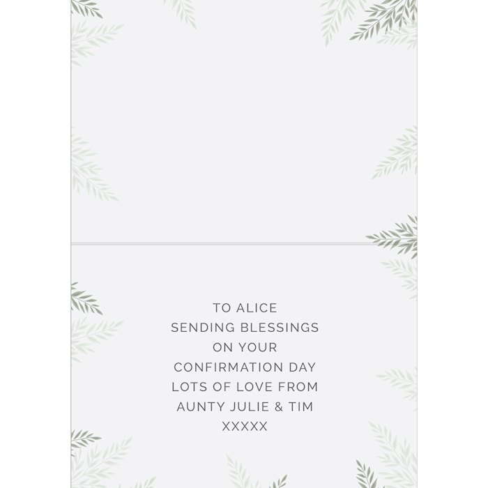 Personalised Confirmation Card | SpecialMoment.co.uk