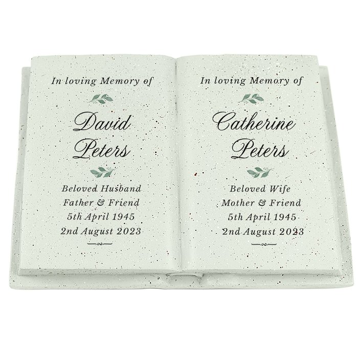 Personalised Couples In Loving Memory Resin Book | SpecialMoment.co.uk