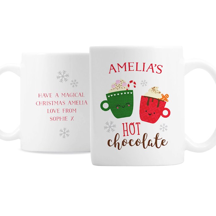 Personalised Cute Christmas Hot Chocolate Mug | SpecialMoment.co.uk